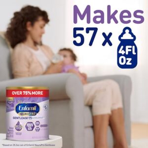 Enfamil NeuroPro Gentlease Baby Formula, Brain Building DHA, HuMO6 Immune Blend, Designed to Reduce Fussiness, Crying, Gas & Spit-up in 24 Hrs, Prebiotics to Promote Softer Stools, Baby Milk, 27.4 Oz