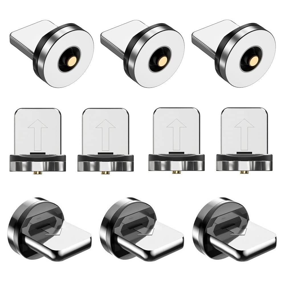 Magnetic Charging Tips (lPhone Tips) 10pack,Just Raoskytips (iProduct-Tips) Without USB Cables&Non-Data,Compatibility for iSmartphones