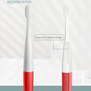 Blenpapa Kids Sonic Electric Toothbrush with Battery Powered 31000VPM High Vibration, Soft Bristles, Red