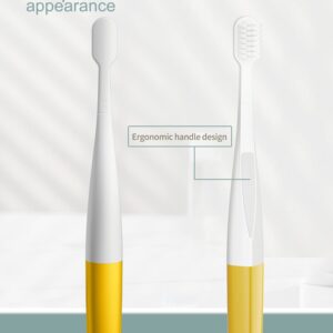 Blenpapa Battery Powered Electric Toothbrush for Kids, Sonic Toothbrush, IPX7 Waterproof, Yellow