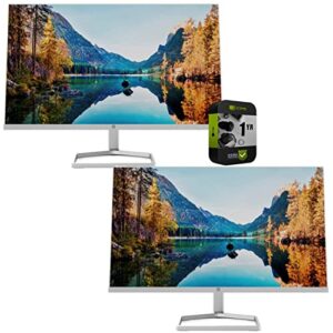 hp 2d9k1aa#aba m24fw 24 inch fhd pc monitor with amd freesync 2 pack bundle with 1 yr cps enhanced protection pack