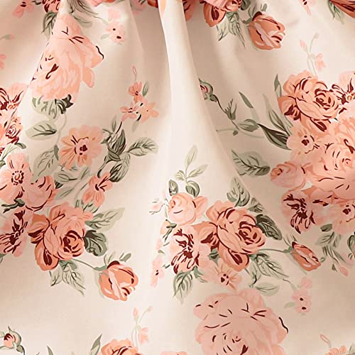 Newborn Baby Girl Dress Floral Ruffle Sleeve Casual Beach Sundress Princess Skirt Clothes Summer Outfits Dresses for Girls (Pink, 3-6 Months)