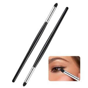 2 pcs eyeliner smudge brush pencil soft makeup tool eyeshadow blending brush eye pencil brush eyeliner smudge tool set for eyeliner blending eye shadow liner (sponge, 6.2 inch)