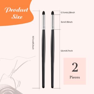 2 Pcs Eyeliner Smudge Brush Pencil Soft Makeup Tool Eyeshadow Blending Brush Eye Pencil Brush Eyeliner Smudge Tool Set for Eyeliner Blending Eye Shadow Liner (Sponge, 6.2 Inch)