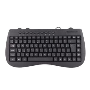 Dilwe Compact Gaming Office Keyboard, 87 Key Wired Mini USB Interface Desktop Computer Mute Ultra Thin Keyboard Multimedia Keyboard Quiet Clicks(Arabic)