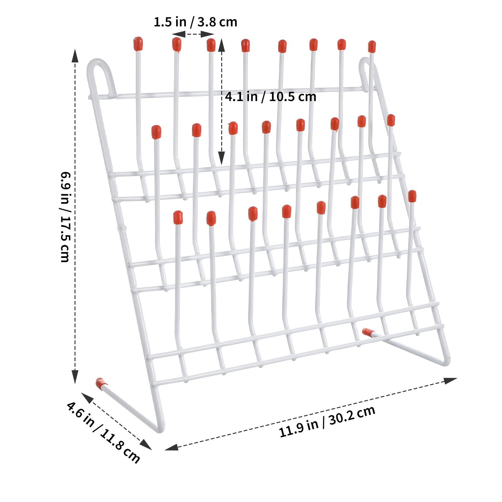 Baluue Test Tube Rack Laboratory Drying Rack Lab Glassware Drying Draining Rack Desk Top Lab Supply Cleaning Equipment for Education or Lab Science Use