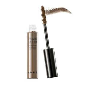 amiir eyebrow gel mascara tinted volumizing enhance eye brow fill in sparse brush tamp waterproof long-lasting, espresso, 1 count