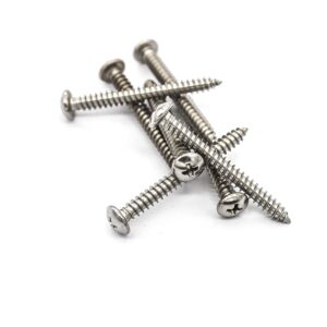 50pcs #10 X 1-3/4" Stainless Steel Cross Head Cross Wood Screw, 18-8 (304) Stainless Steel Screw, self-Tapping Screw.