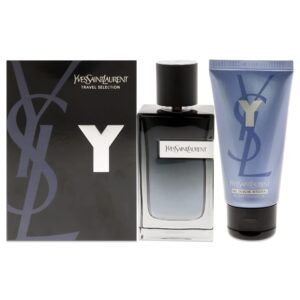 yves saint laurent y men 3.3oz edp spray, 1.6oz all over shower gel 2 pc gift set