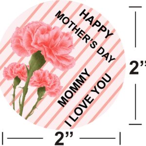 2 Inch Happy Mothers Day Stickers Mother’s Day Labels Floral Mother's Day Gift Tag for Card,Presents Package Bag 500 Pcs/Roll