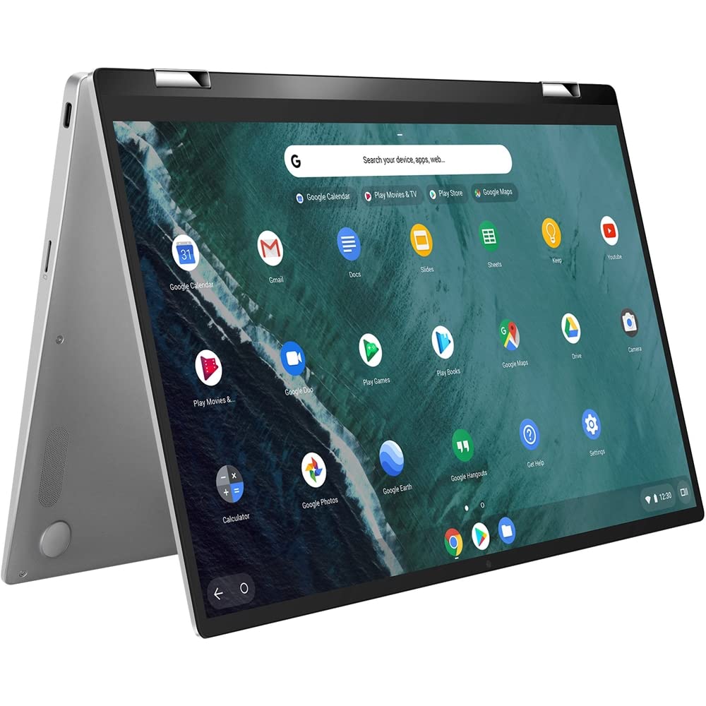 ASUS Chromebook Flip C434TA-IH348T 2-in-1 Laptop 14" Touchscreen Full HD 4-Way NanoEdge, Intel Core m3-8100Y Processor, 4GB RAM, 128GB eMMC Storage, Chrome OS (Renewed)