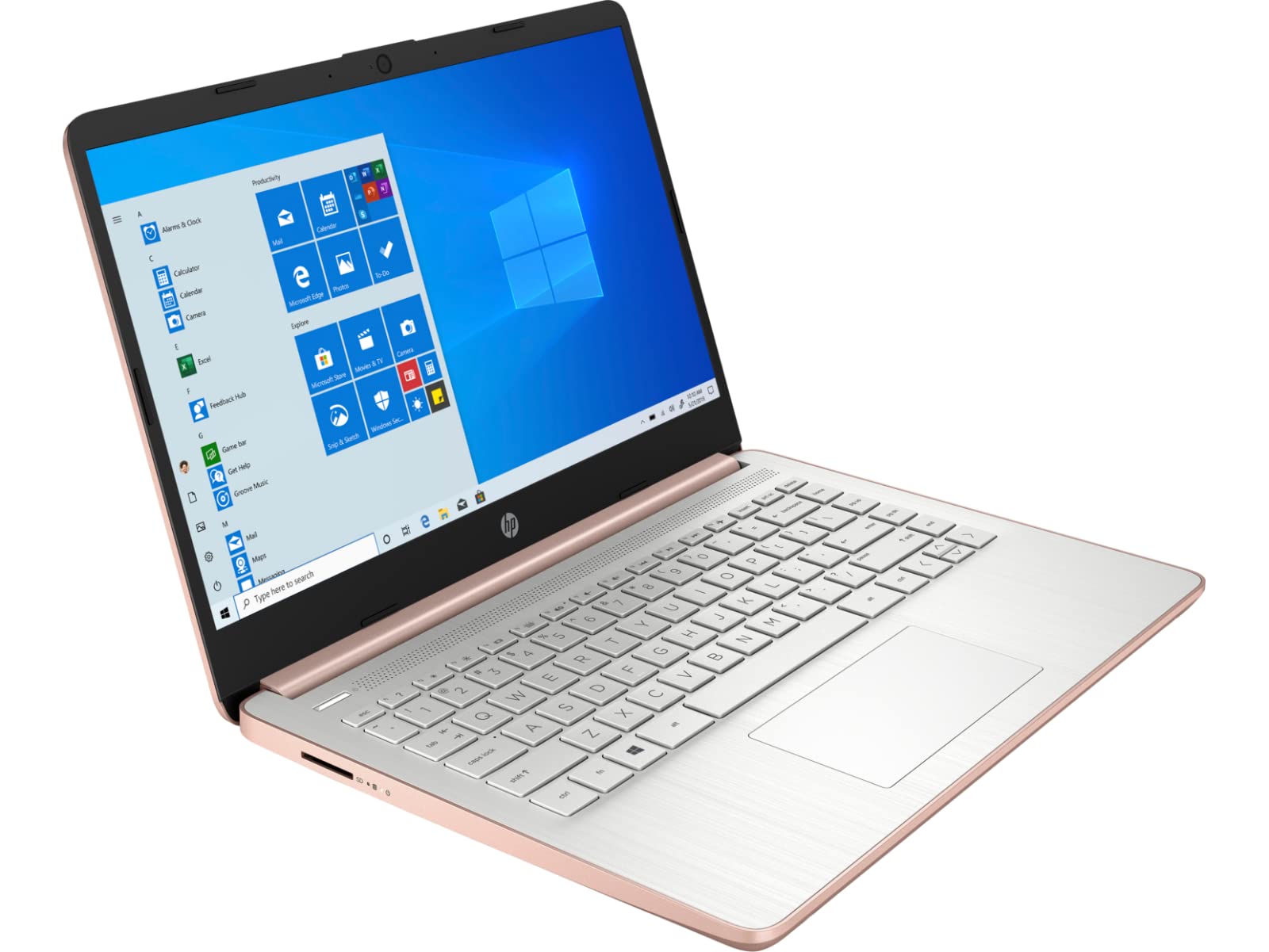 2022 HP Pavilion Laptop, 14-inch HD Touchscreen, AMD 3000 Series Processor, Long Battery Life, Webcam, HDMI, Windows 10 + One Year of Office365 (14, 16GB RAM | 320GB Storage, Rose Gold)