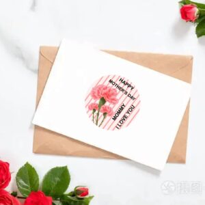 2 Inch Happy Mothers Day Stickers Mother’s Day Labels Floral Mother's Day Gift Tag for Card,Presents Package Bag 500 Pcs/Roll