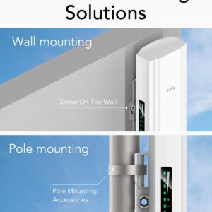 Cudy Unlocked Outdoor 4G LTE Modem Router with SIM Card Slot, N300 WiFi, EC25-AFX, IP65, PoE or DC, Pole or Wall mounting, DDNS, VPN, Cloudflare, LT300 Outdoor