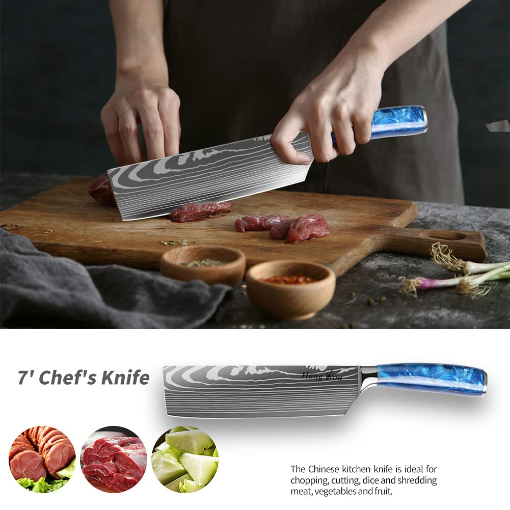 Hong Won Knife Set,3.5-8 Inch Set Boxed Knives,Premium German Stainless Steel Kitchen Knife,5 Pieces Knife Set