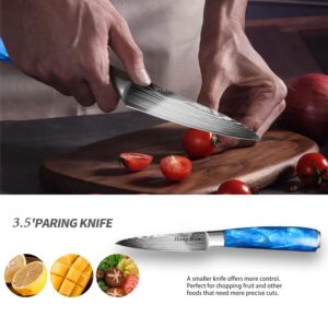 Hong Won Knife Set,3.5-8 Inch Set Boxed Knives,Premium German Stainless Steel Kitchen Knife,5 Pieces Knife Set