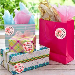 2 Inch Happy Mothers Day Stickers Mother’s Day Labels Floral Mother's Day Gift Tag for Card,Presents Package Bag 500 Pcs/Roll