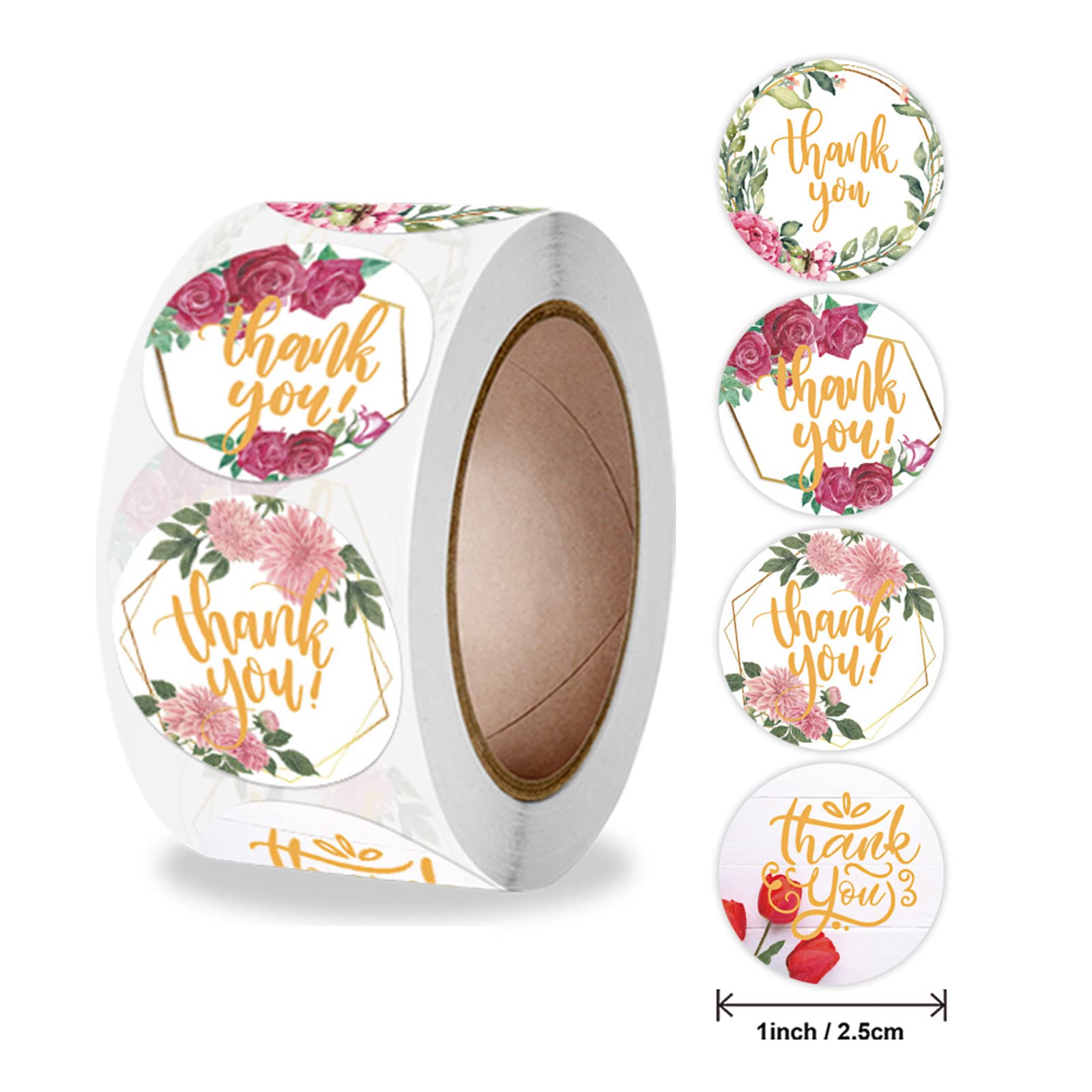 Sunflower Stickers for Kids, DANZOO 1000 PCS Sunflower Stickers Roll Flower Thank You Round Stickers Summer Sunflower Label DA-001 0