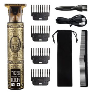 hiena professional hair clippers for men,beard trimmer zero gapped cordless rechargeable electric haircut trimmer,lcd display,t blade trimmers,hair and shaver barbers grooming kit (dp-cut ghost)