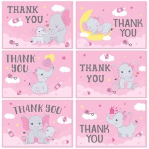 baby shower thank you cards 24pcs baby shower cards for girl thank you card with envelopes & stickers pink little peanut baby shower thank you cards girl baby birthday favors gift cards