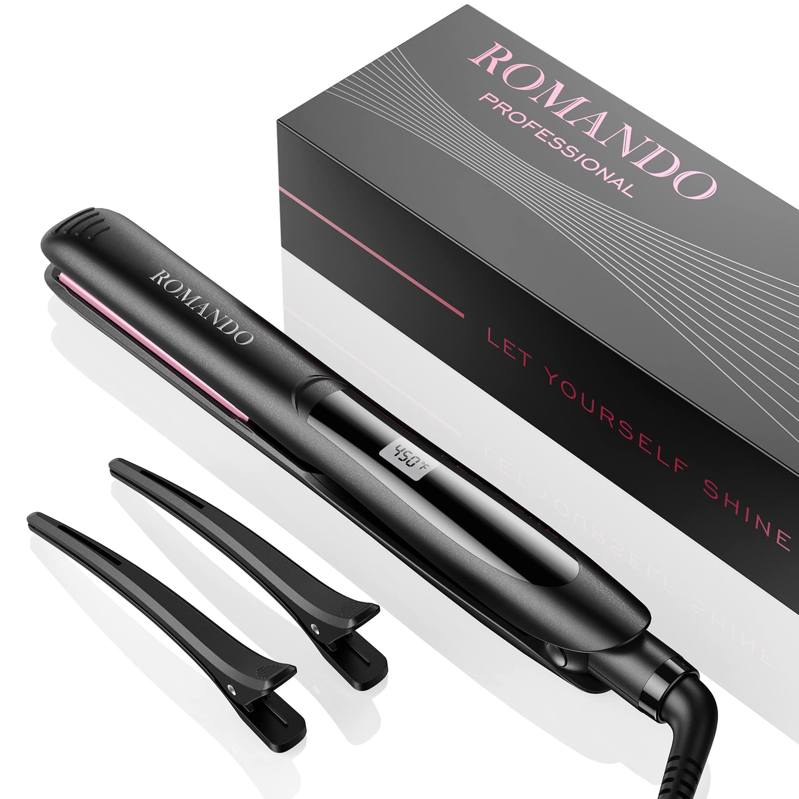 Flat Iron Hair Straightener 2 in 1 Straightening and Curling for All Thick Black Woman Hair