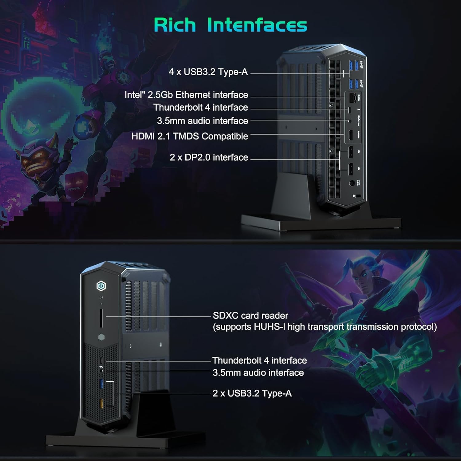 Intel NUC 12 Enthusiast NUC12SNKi7 Mini PC Core i7-12700H | 14 Cores/20 Threads | ARC A770 Graphics, Connectivity 6 USB-A, 2 USB-C, 1 HDMI, 2 Display Ports(16GB RAM 512GB SSD)