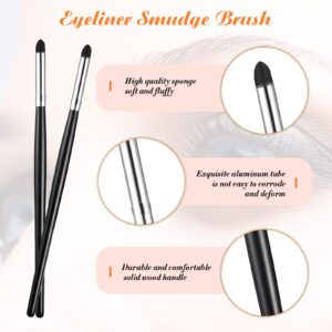 2 Pcs Eyeliner Smudge Brush Pencil Soft Makeup Tool Eyeshadow Blending Brush Eye Pencil Brush Eyeliner Smudge Tool Set for Eyeliner Blending Eye Shadow Liner (Sponge, 6.2 Inch)