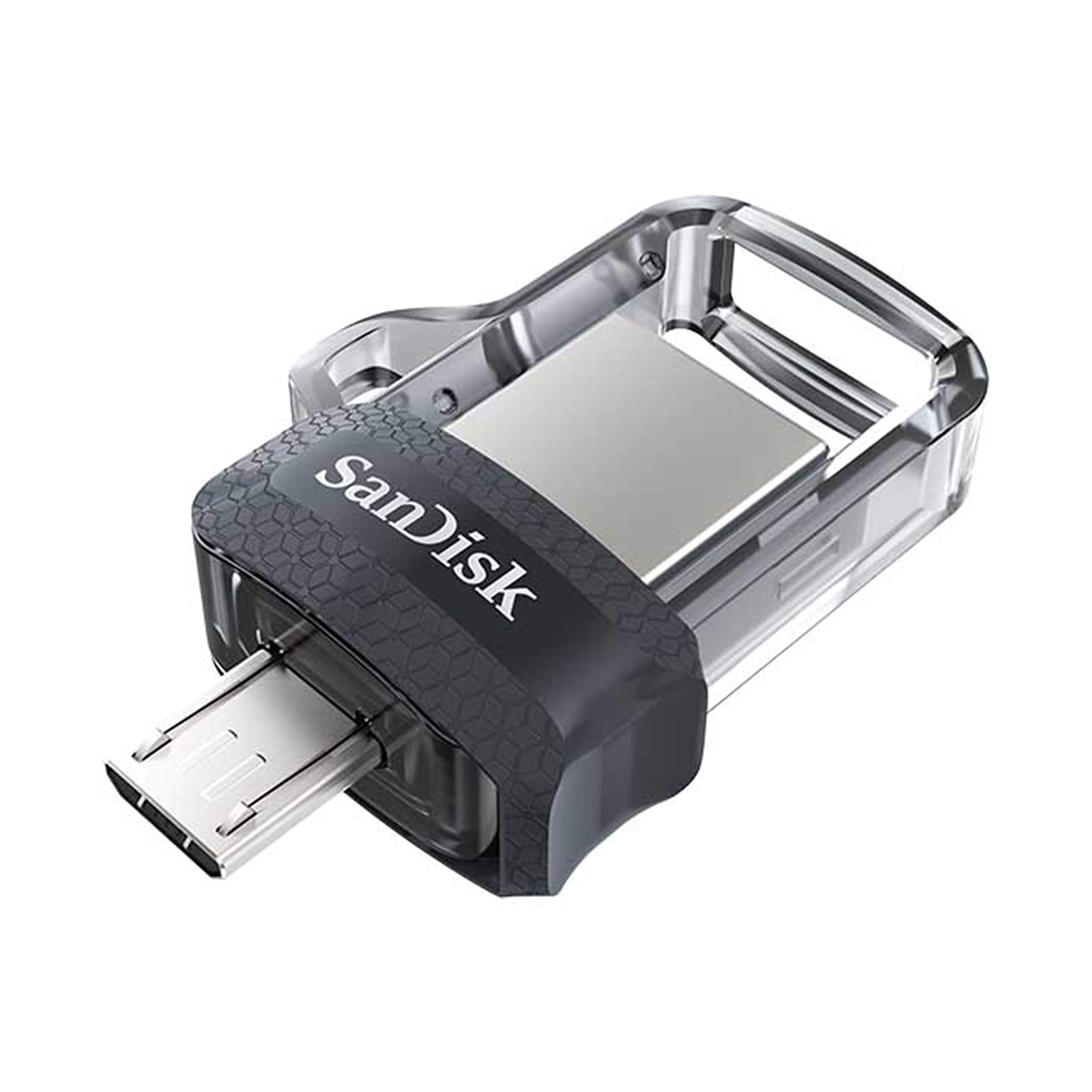 SanDisk 256GB Ultra Dual Drive m3.0 for Android Devices and Computers - microUSB, USB 3.0 - SDDD3-256G-GAM46, Black