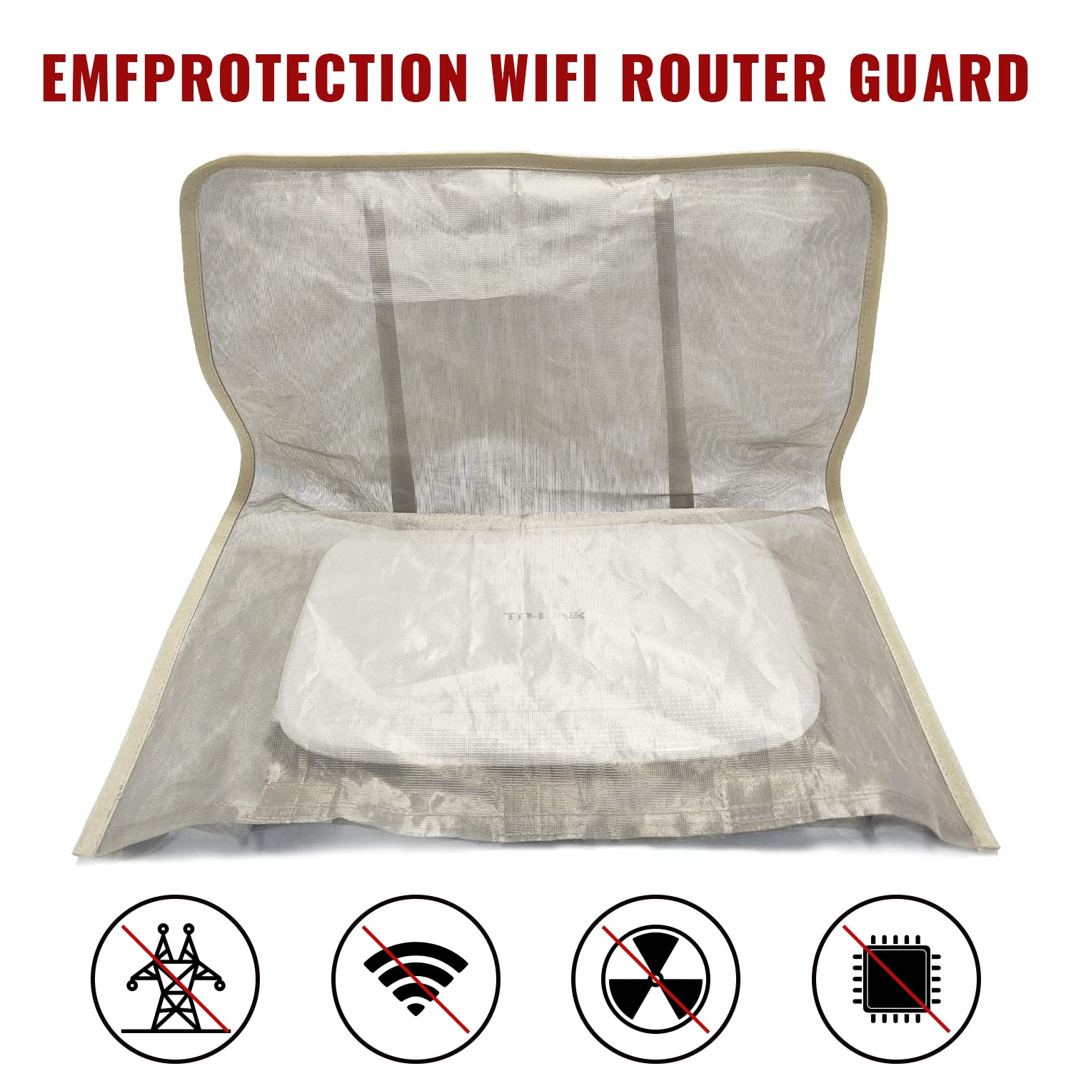 WiFi Router Cover Protection, Blocks 90-95% of EMF Waves, WiFi Cover, WiFi/Smart-High Protection Router Cover(13.8"*15.7")