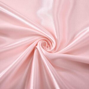 100% Satin Silk Bedding Set with 10-12" Deep Pockets, Cooling Soft, Full 54" X 75" 4 Piece Sheet Set Baby Pink Solid