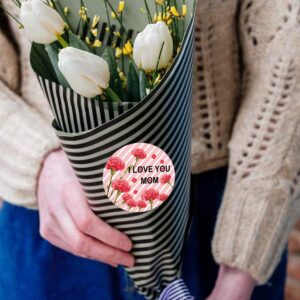 2 Inch Happy Mothers Day Stickers Mother’s Day Labels Floral Mother's Day Gift Tag for Card,Presents Package Bag 500 Pcs/Roll