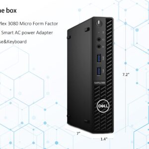 DELL 2022 Newest Optiplex 3080 Micro Form Factor Business Desktop, Intel Core i5-10500T, 32GB RAM, 1TB PCIe SSD, Wi-Fi 6, Bluetooth, Wired Mouse&Keyboard, Windows 11 Pro, Black