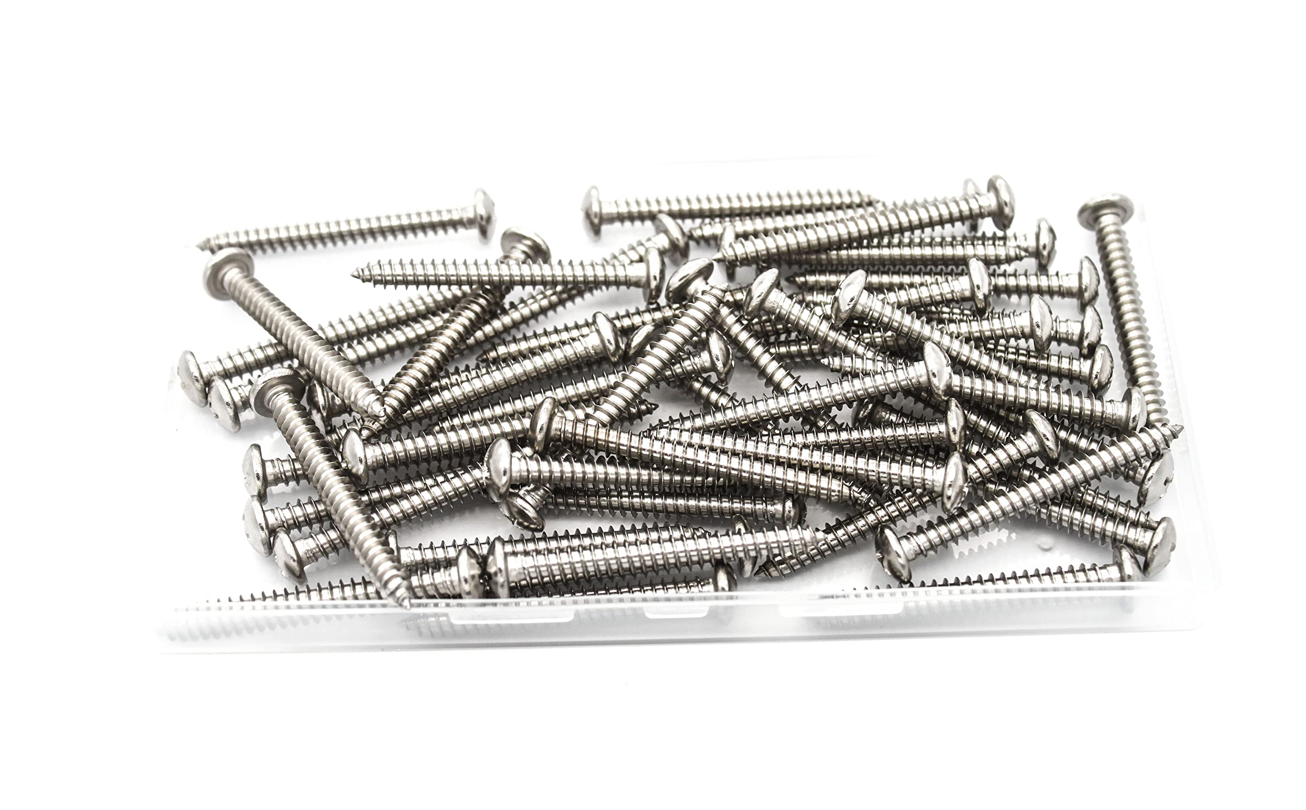 50pcs #10 X 1-3/4" Stainless Steel Cross Head Cross Wood Screw, 18-8 (304) Stainless Steel Screw, self-Tapping Screw.