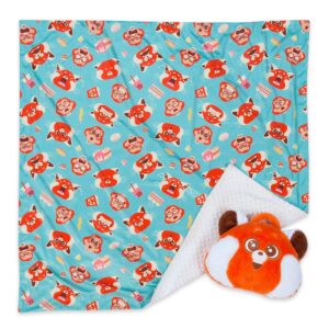 Disney Pixar Turning Red Baby Blanket and Plush Bag