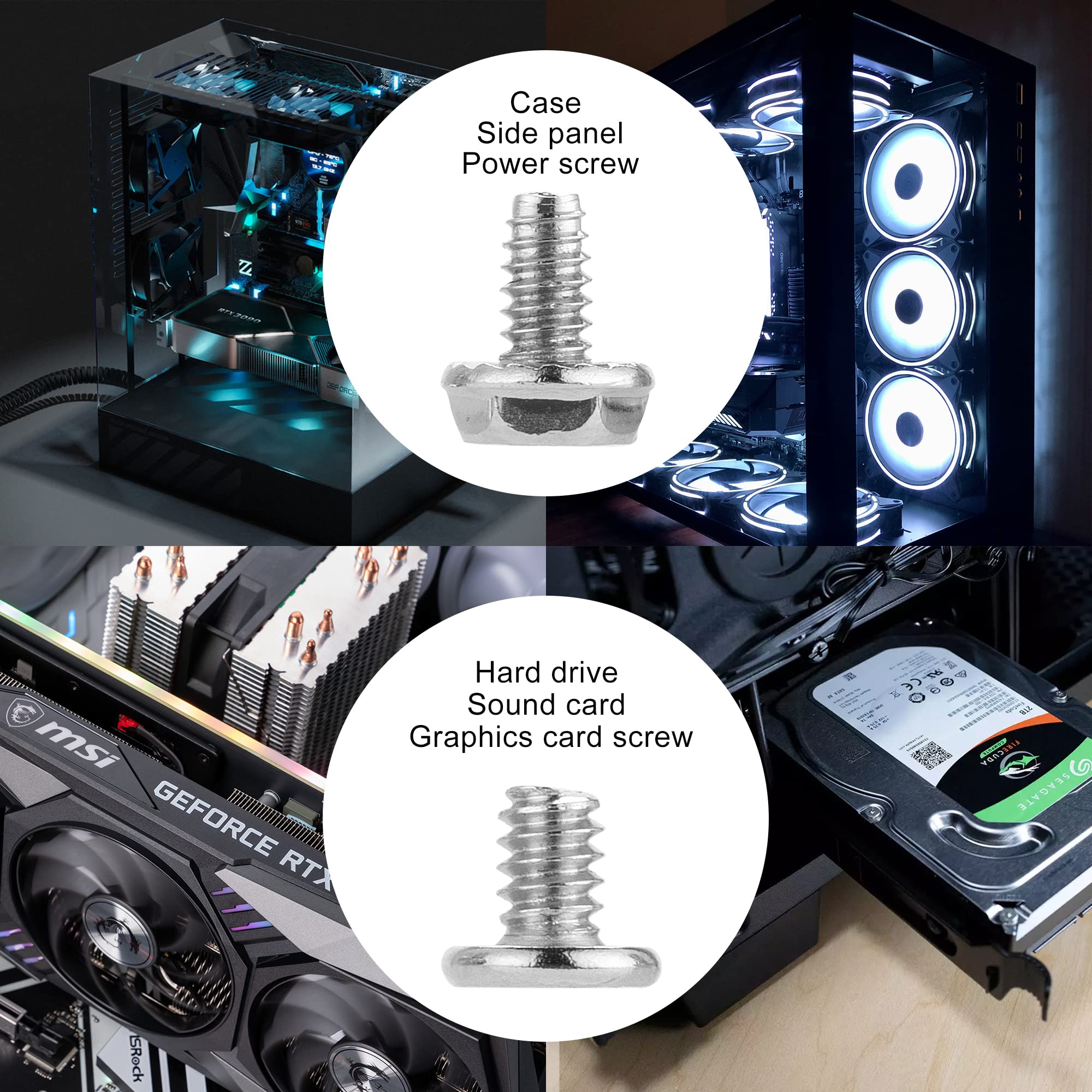 WELLOCKS Computer Standoffs Screws 420 pcs Basic PC Screws Accessories Kit for HDD Hard Drive Case Fan Power Card Graphics Chassis CD-ROM Motherboard for Replacement DIY Installation(D279)