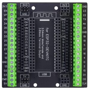 whiteeeen for esp32 super breakout board 3.81mm / 0.15" terminal gpio expansion board 3 types outputs for esp32-devkitc esp-wroom-32 block pcb