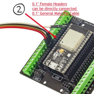 whiteeeen for ESP32 Super Breakout Board 3.81mm / 0.15" Terminal GPIO Expansion Board 3 Types Outputs for ESP32-DevKitC ESP-WROOM-32 Block PCB