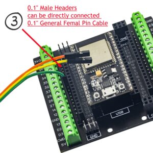 whiteeeen for ESP32 Super Breakout Board 3.81mm / 0.15" Terminal GPIO Expansion Board 3 Types Outputs for ESP32-DevKitC ESP-WROOM-32 Block PCB