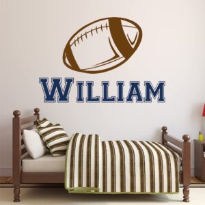 football wall decal decor custom name art sticker poster kids room personalized sports mount boys gift ld70