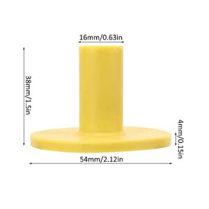 DAUERHAFT Holder, Wide Base Heights Frosty Tees 54x4x16mm for Turf for Limit Ball Tees(Yellow)