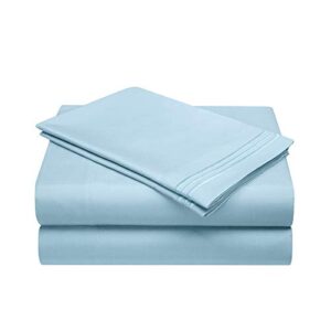 sophneer Bed Linen Set, Hotel Bedding (Queen, Baby Blue)