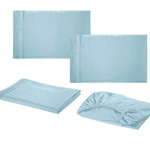 sophneer Bed Linen Set, Hotel Bedding (Queen, Baby Blue)