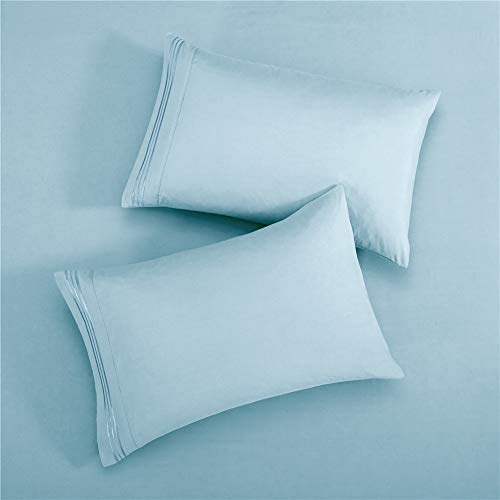 sophneer Bed Linen Set, Hotel Bedding (Queen, Baby Blue)