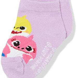 Nickelodeon Baby Shark 5 Pack Shorty Socks, Sherbet Multi, 2T-3T