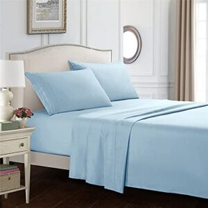 sophneer bed linen set, hotel bedding (queen, baby blue)