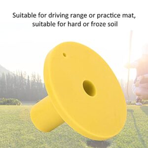 DAUERHAFT Holder, Wide Base Heights Frosty Tees 54x4x16mm for Turf for Limit Ball Tees(Yellow)