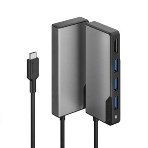 alogic usb-c fusion core 5-in-1 hub v2-3 x usb-a3.1 gen 1, 1 x usb-c 3.1 gen 1 100w pd, and 1 x hdmi 4k [60hz]