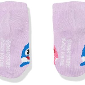 Nickelodeon Baby Shark 5 Pack Shorty Socks, Sherbet Multi, 2T-3T