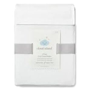 fitted jersey crib sheet - cloud island 2 pack (white), 80189656