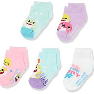 Nickelodeon Baby Shark 5 Pack Shorty Socks, Sherbet Multi, 2T-3T